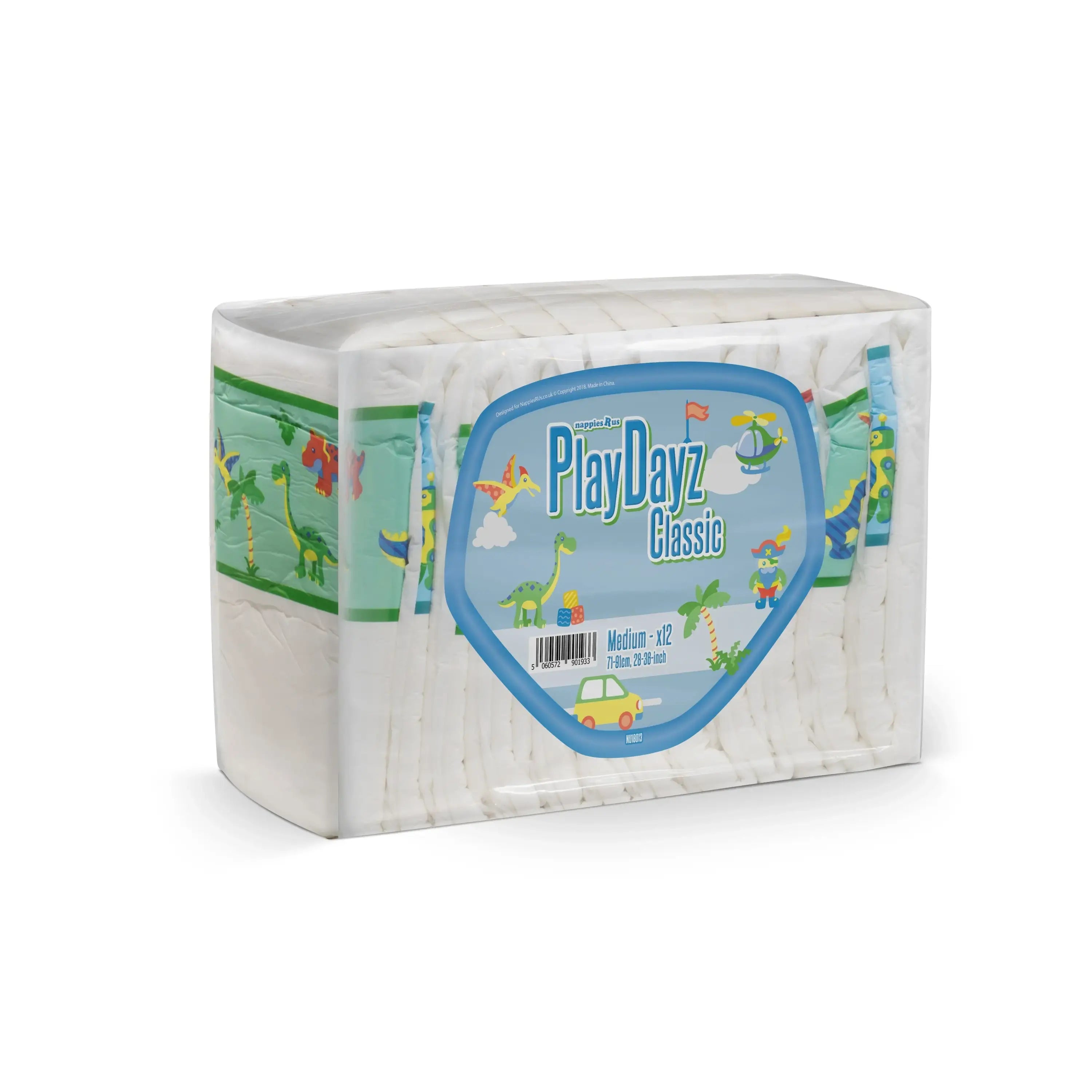 Play Dayz Blue Diapers with Fun Printed Landing Zones – PJN Daynitecare